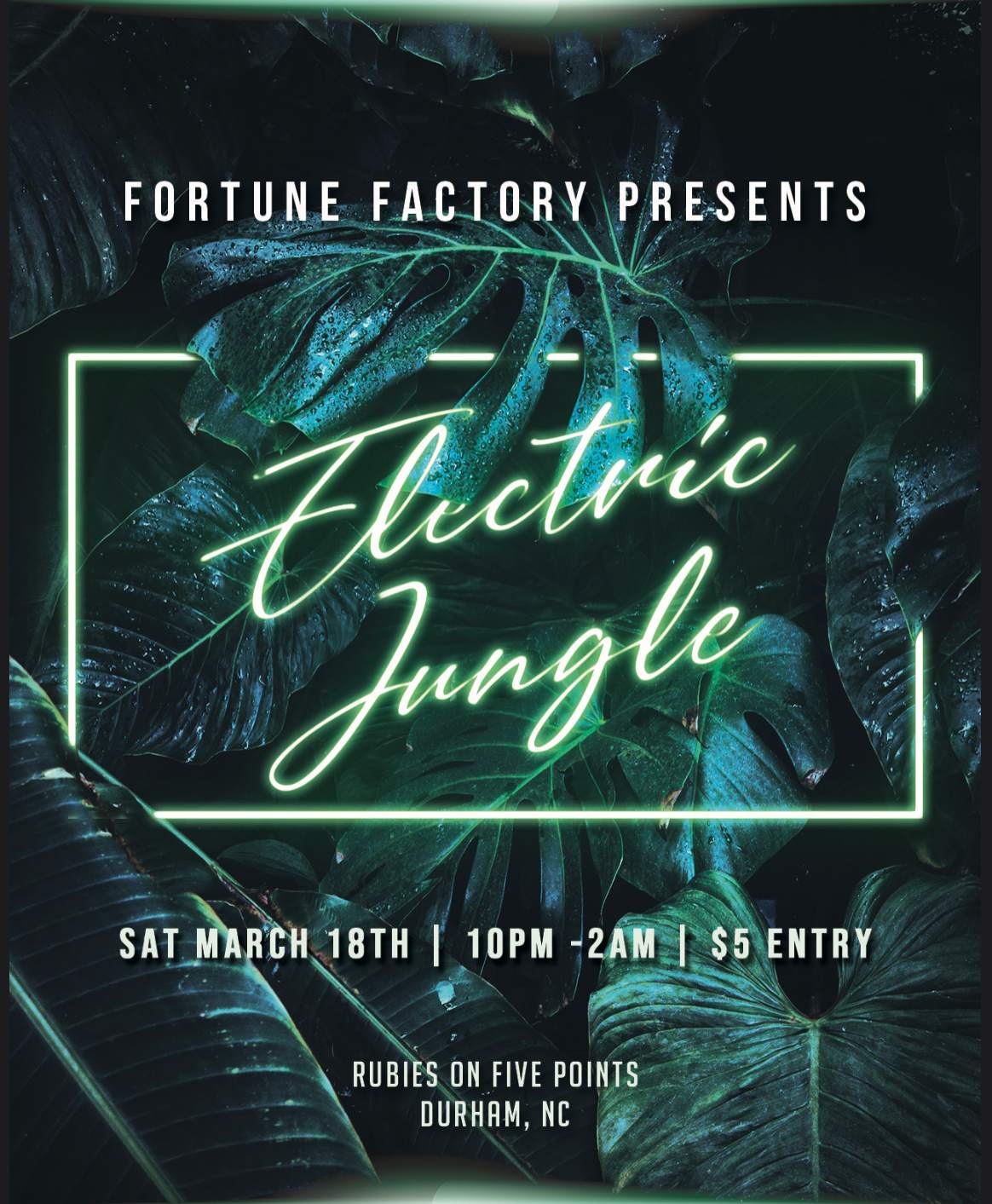 Fortune Factory presents: Electric Jungle at Rubie's on Five Points ...