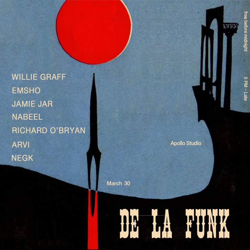 DE LA FUNK at Apollo Studio, New York City