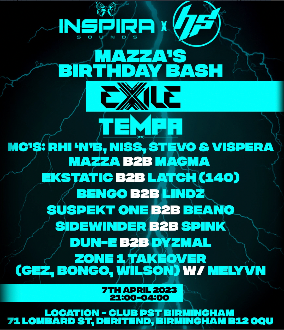 Hooked Sounds x Inspira Sounds - Mazza's Birthday Bash at PST Club ...