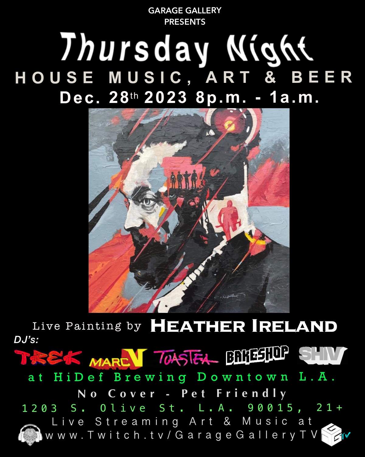 House Music, Art and Beer at Hidef Brewing, Los Angeles