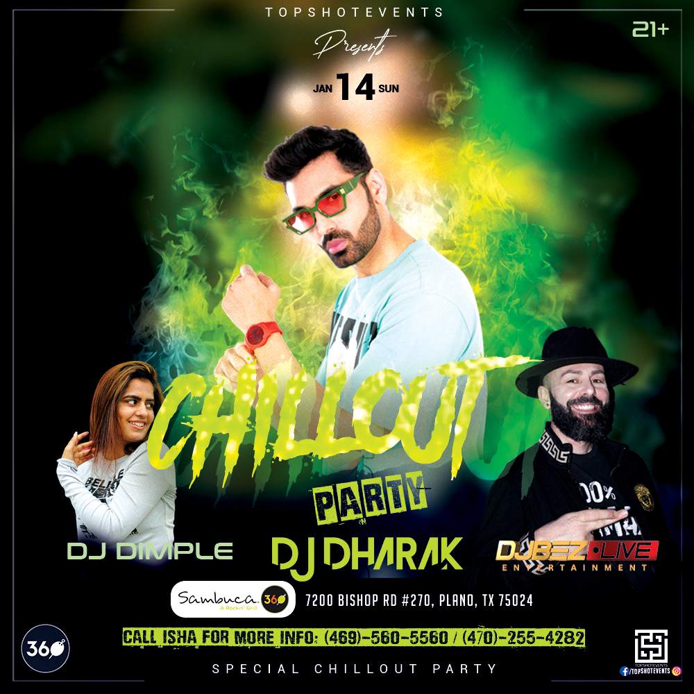 CHILLOUT PARTY WITH #1BOLLYWOOD DJ DHARAK, DJ BEZ AND DJ DIMPLE en ...