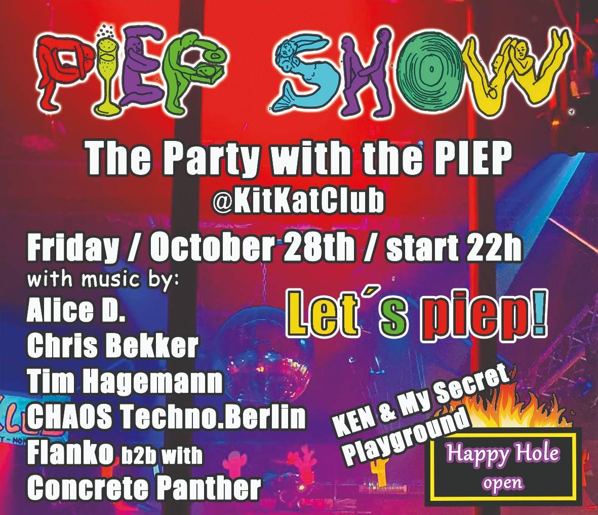 PiepShow with Alice D., Chris Bekker, Tim Hagemann, CHAOS, Flanko ...