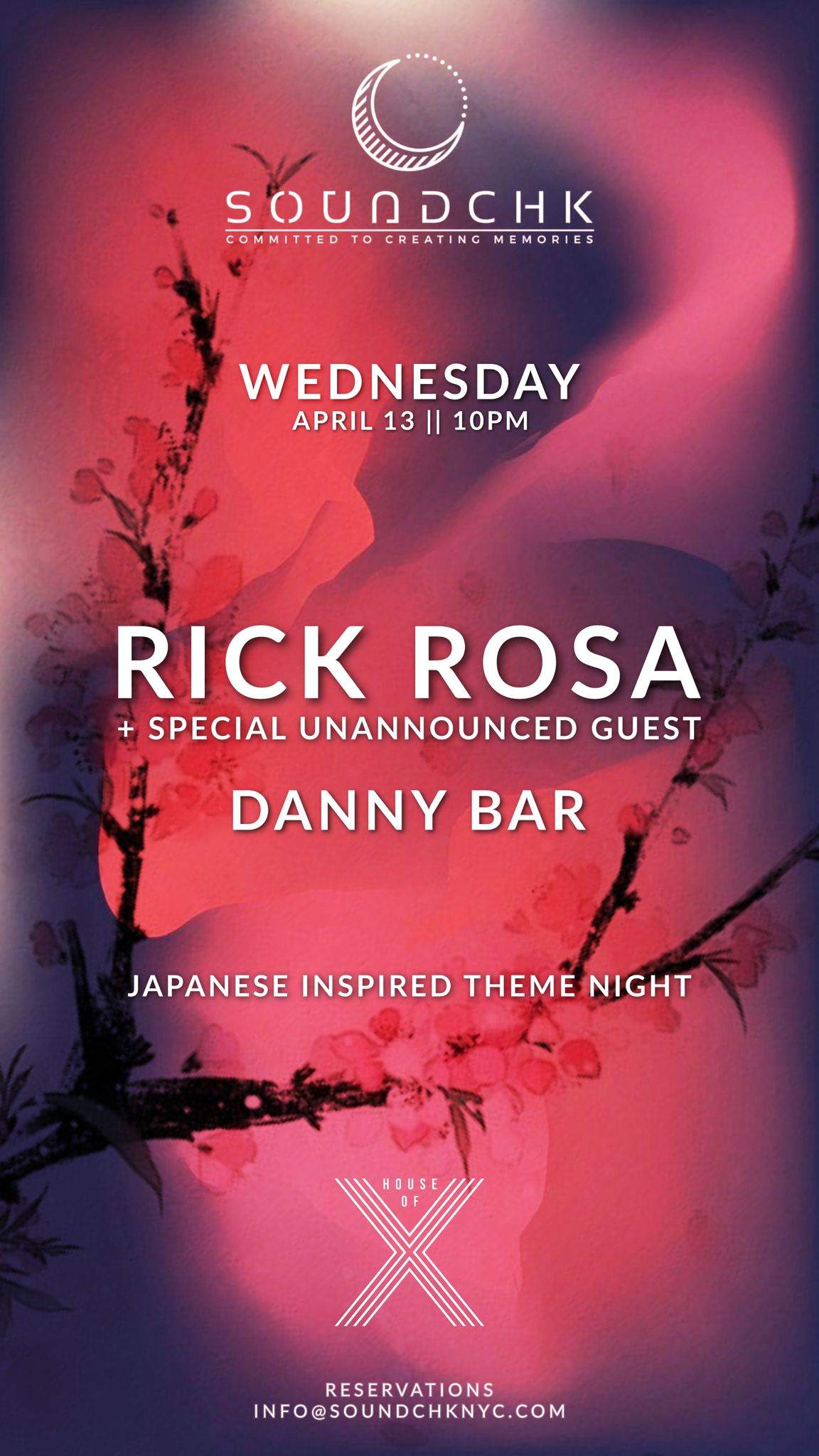 SOUNDCHK presents: Rick Rosa, Danny Bar + Special Guest en House of X ...