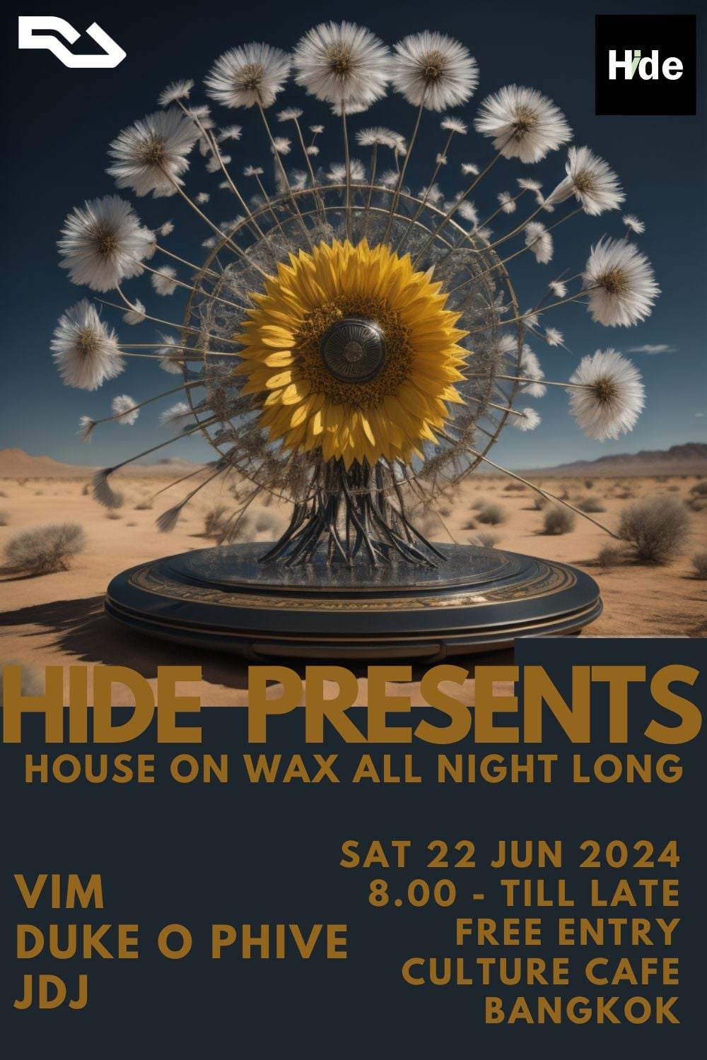 Hide presents; HOUSE ON WAX all night long at Culture Cafe, Bangkok