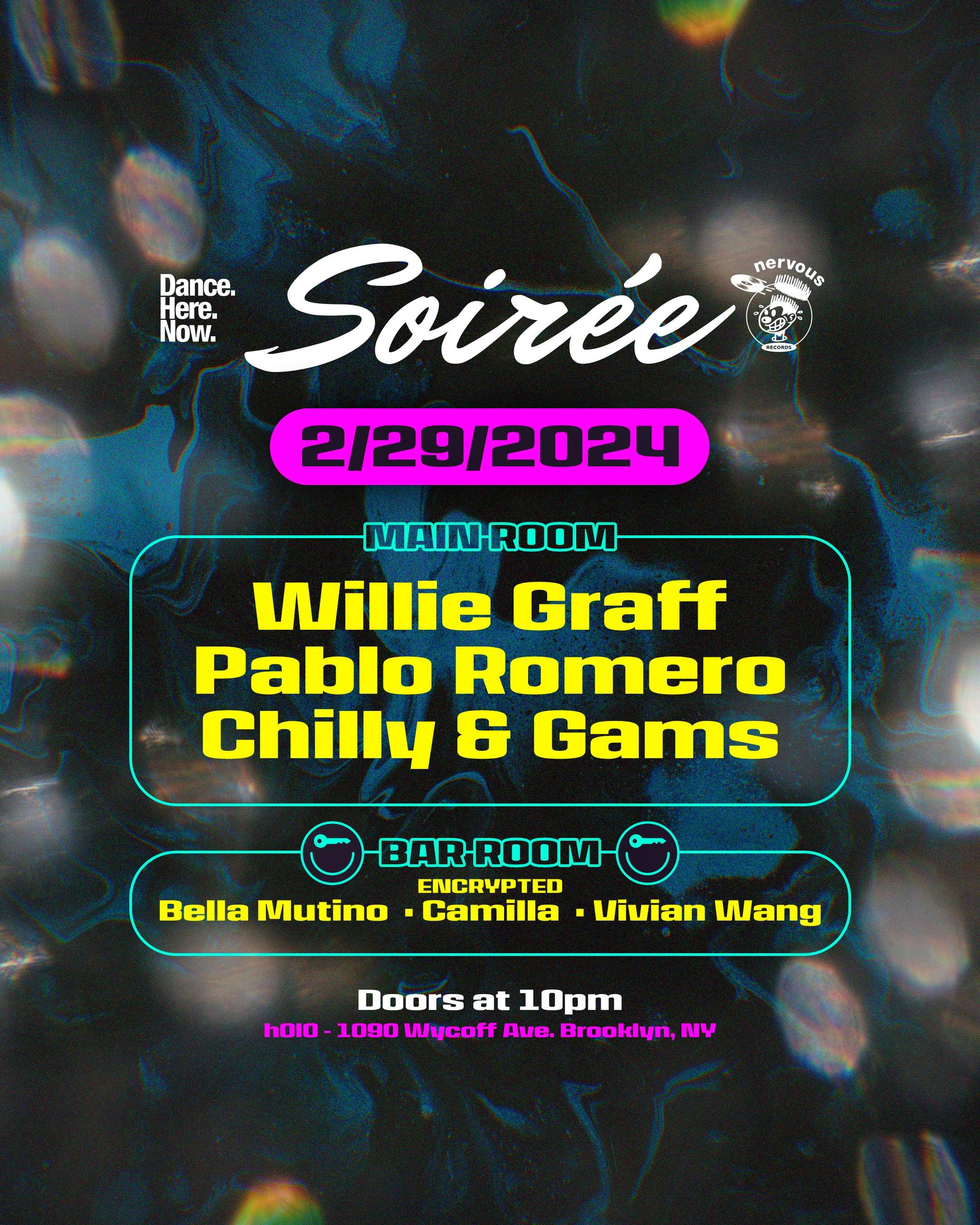 Willie Graff, Pablo Romero, Chilly&Gams (Main Room), Bella Mutino ...