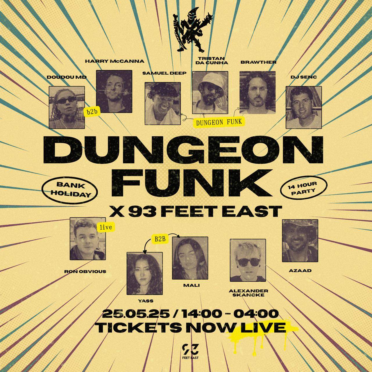 SlapFunk presents : DungeonFunk X 93 Feet East at 93 Feet East, London