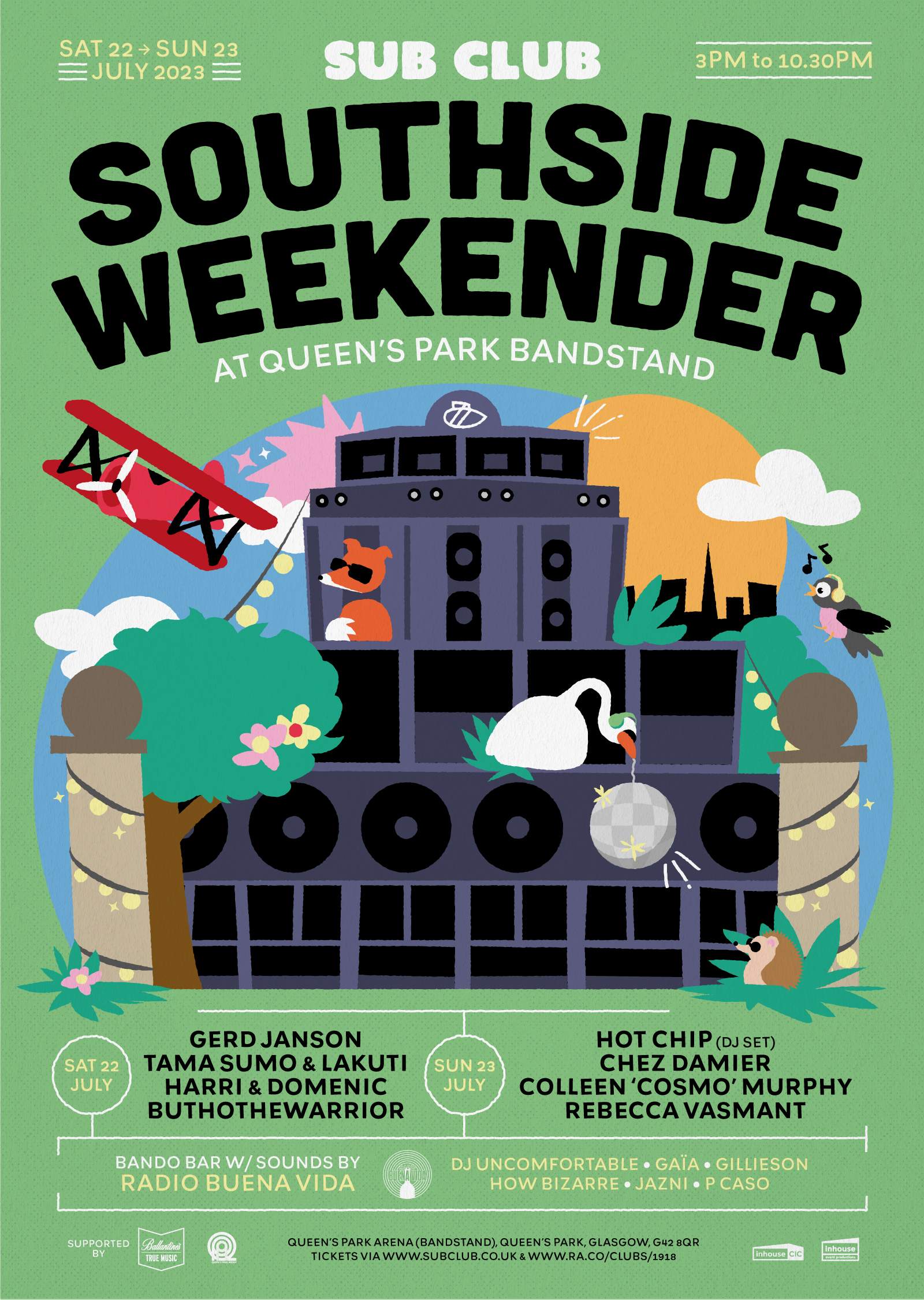 Sub Club Southside Weekender 2023 // July 22nd & 23rd // Queens Park ...
