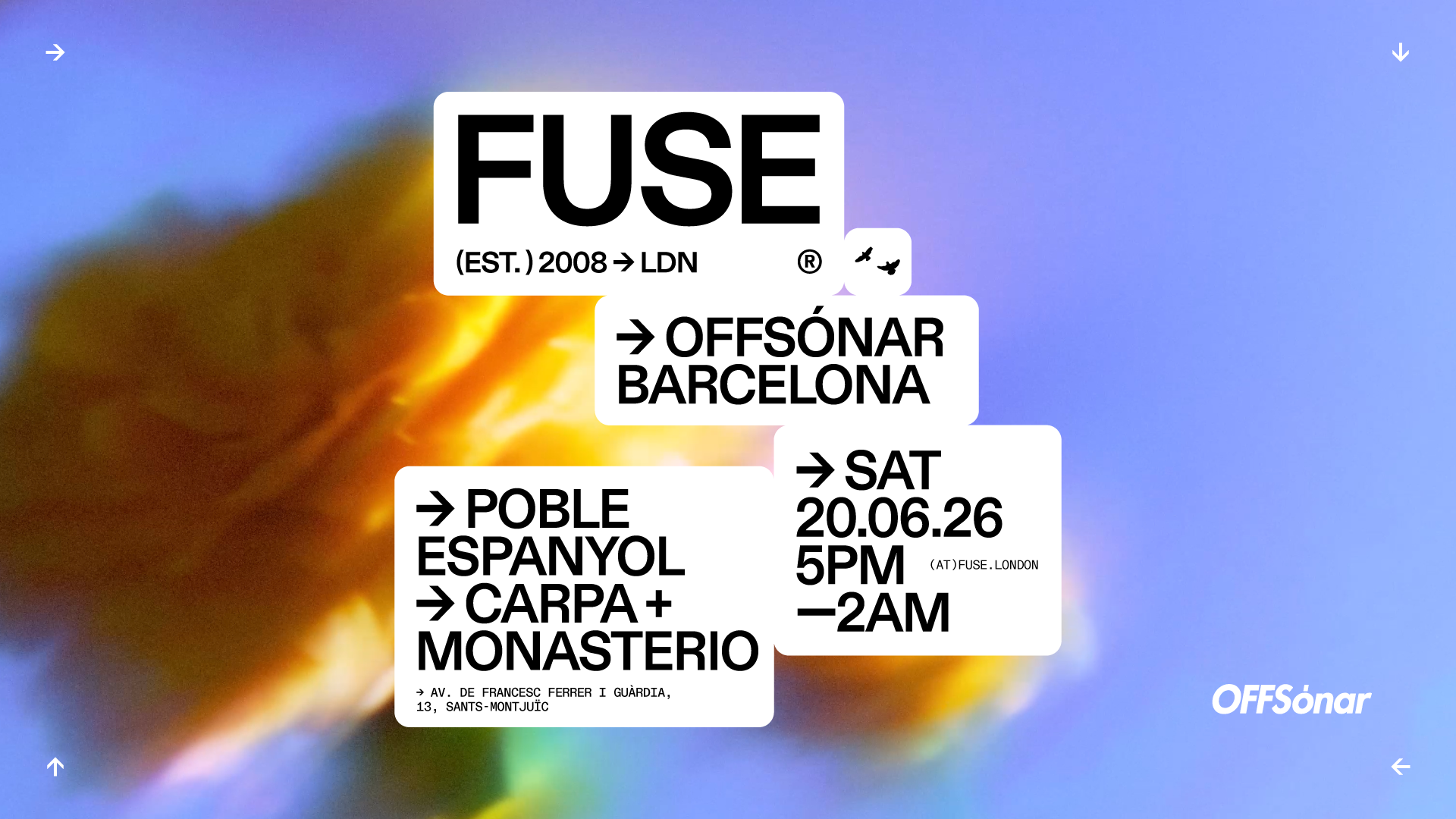 OFFSónar 2026 FUSE LONDON at Poble Espanyol, Barcelona