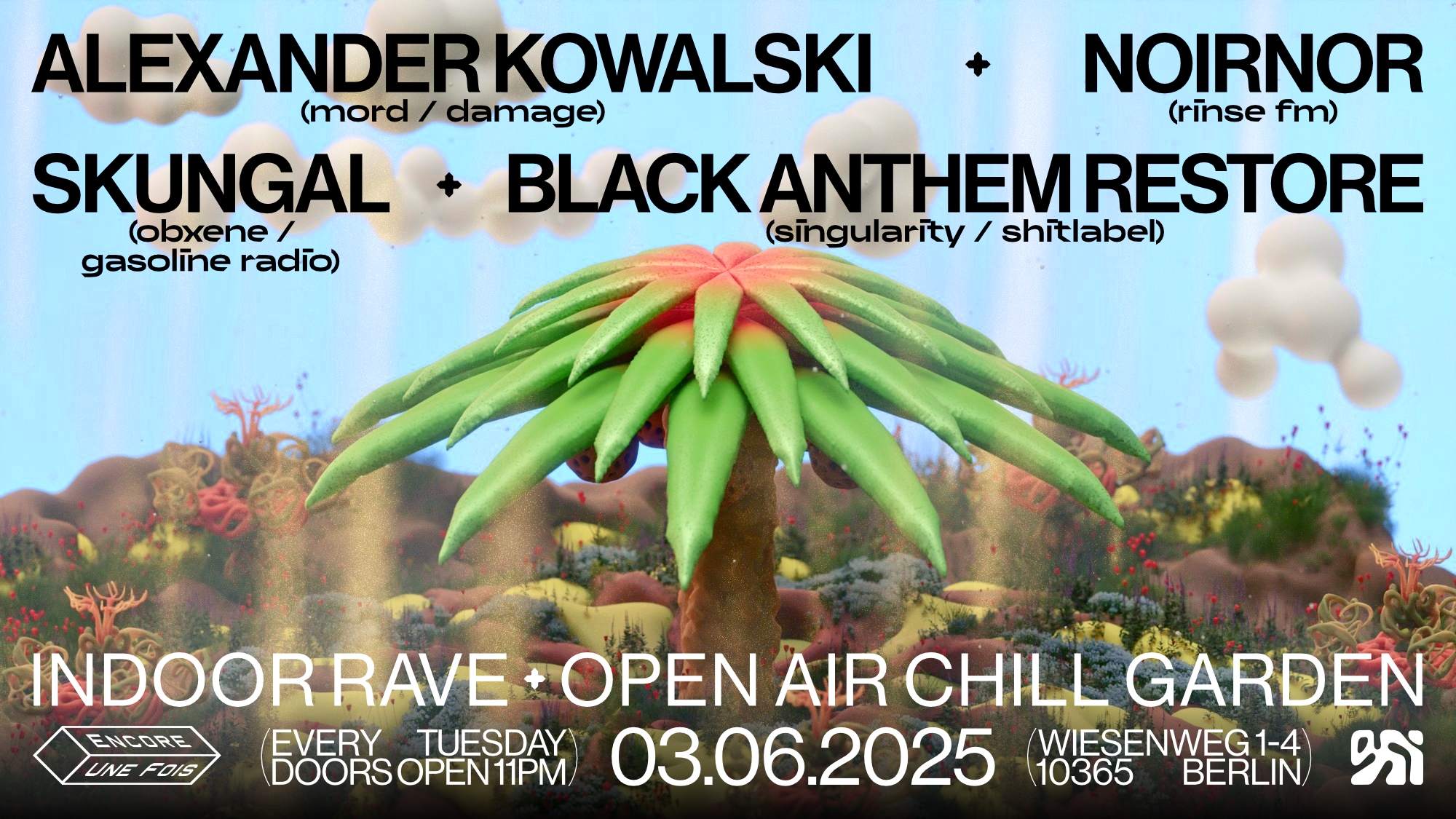 encore.une.fois / INDOOR RAVE + OPEN AIR CHILL GARDEN at OXI, Berlin