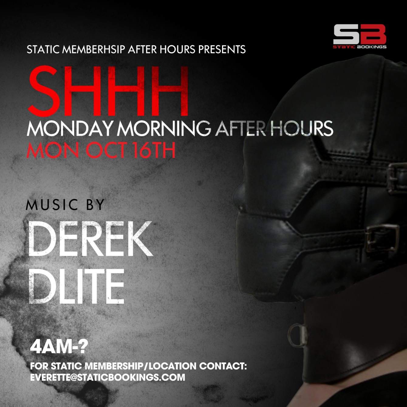 Shhh Monday Morning After Hours Music By: Derek Dlite at TBA, New York City