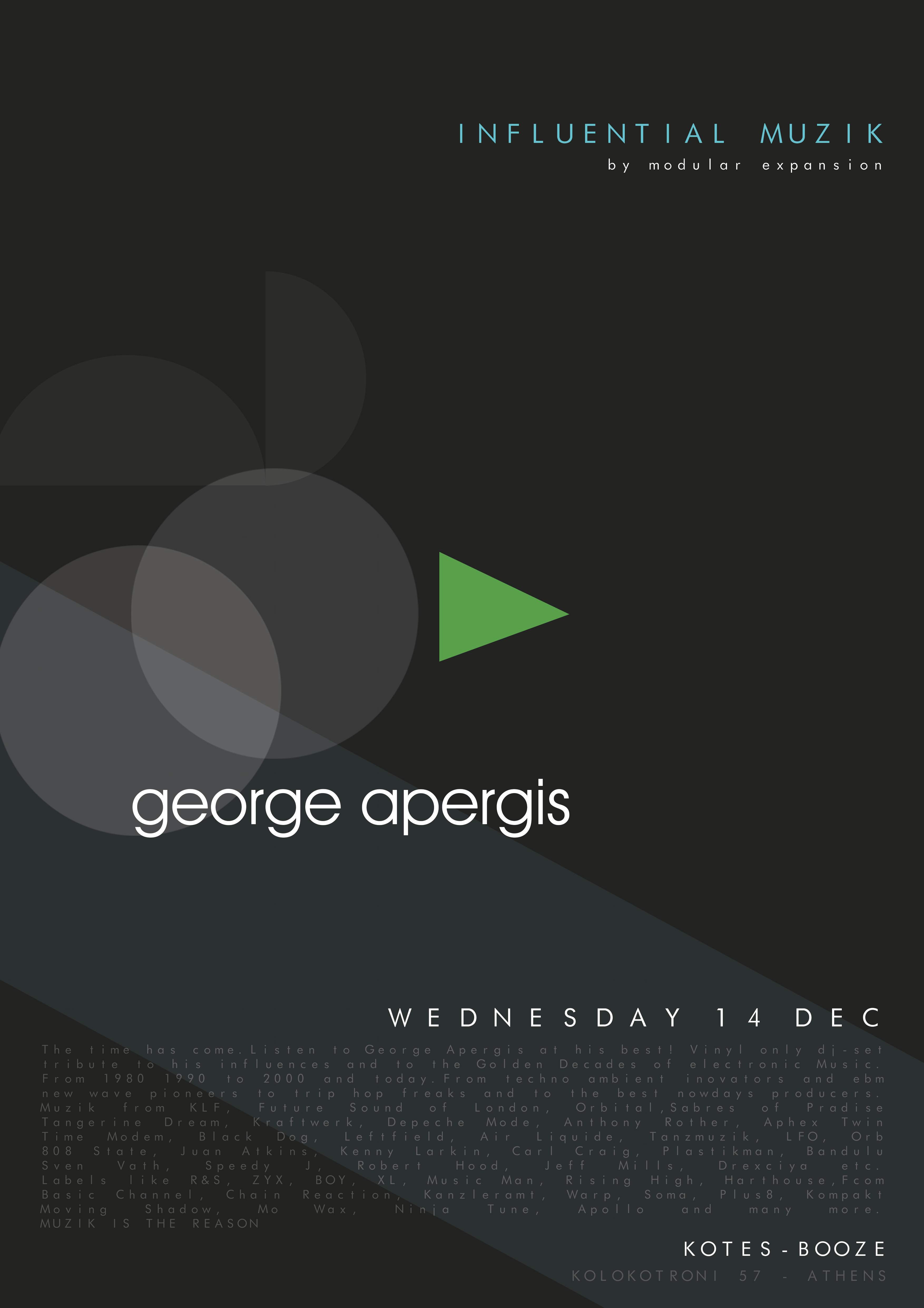 Influential Muzik with George Apergis at Booze Cooperative, Athens