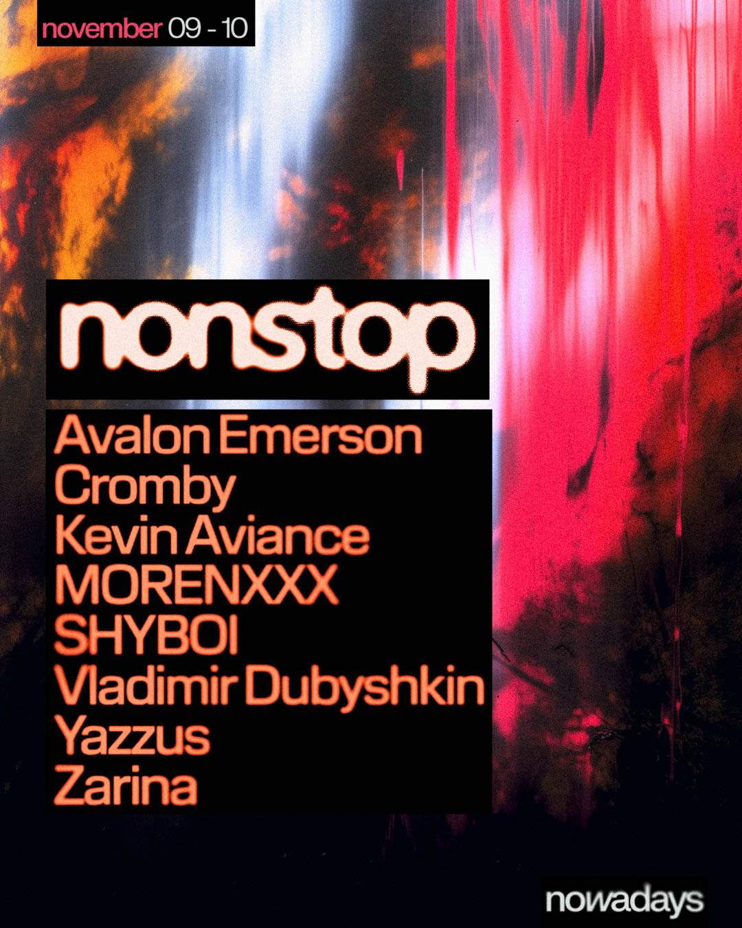 Nonstop: Avalon Emerson, como se DJ, Cromby, Kevin Aviance, MORENXXX ...