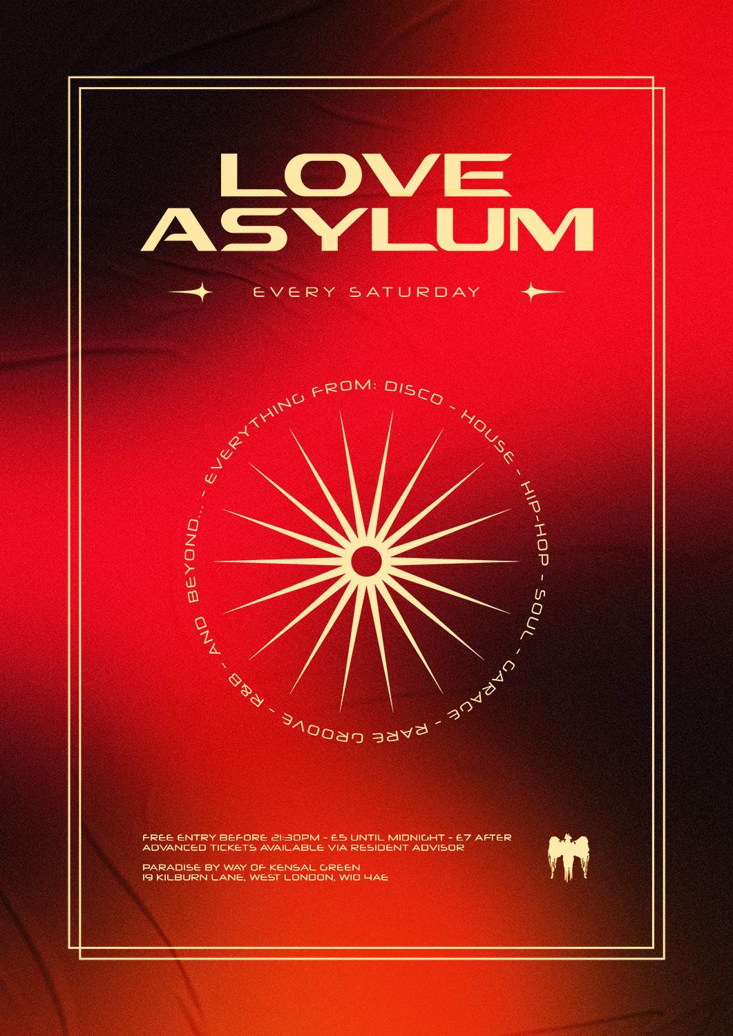 Love Asylum - Every Saturday at Paradise, London