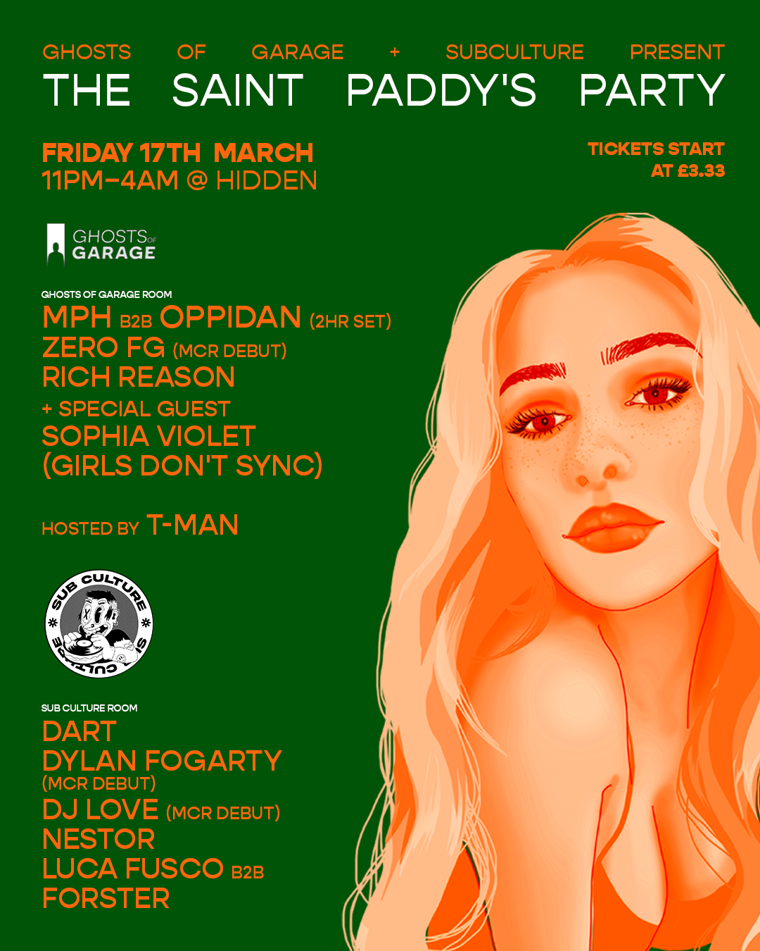 Ghosts of Garage x SubCulture present: The Saint Paddy's Party at ...