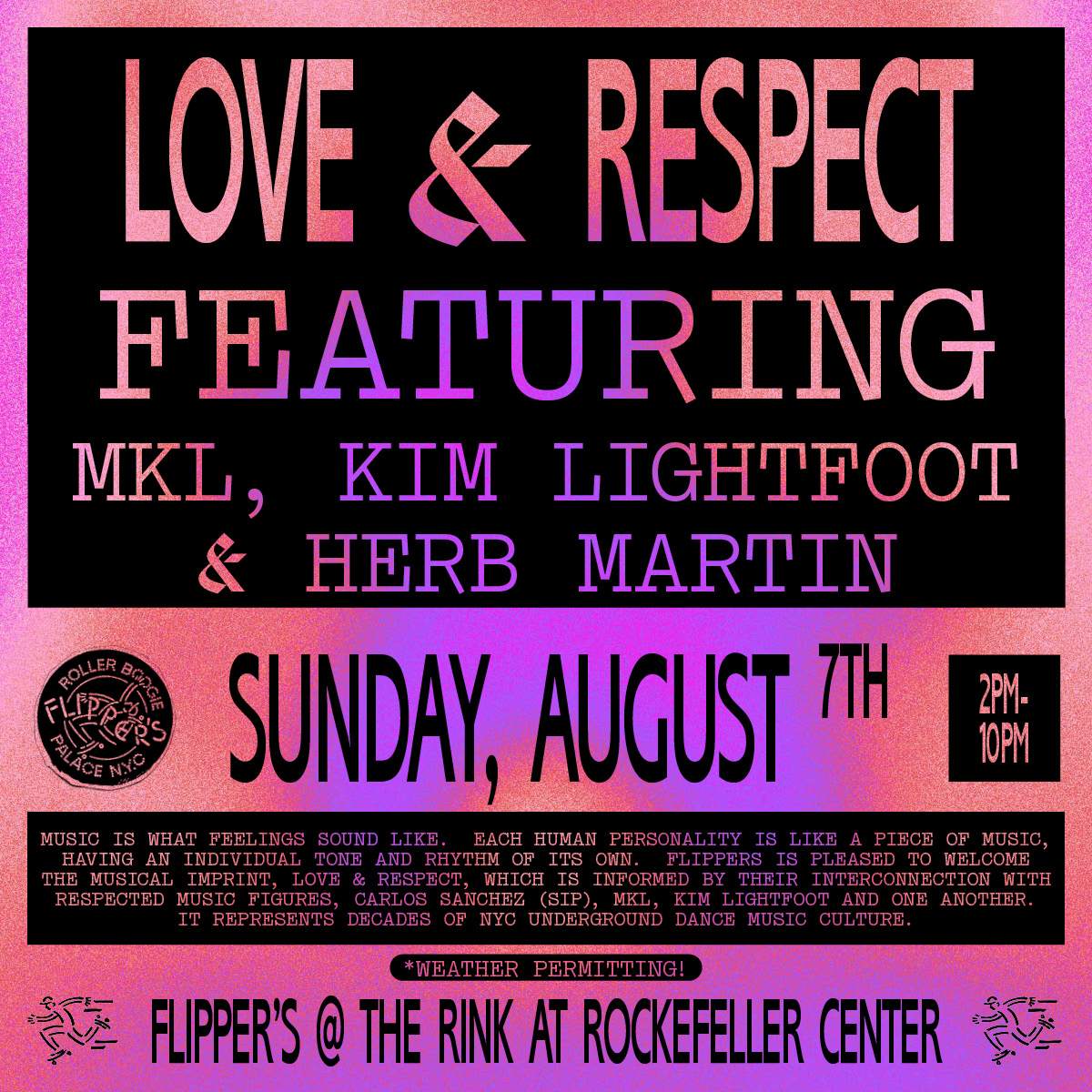 ROLLER DISCO: Love & Respect at Flipper's Roller Boogie Palace, New York