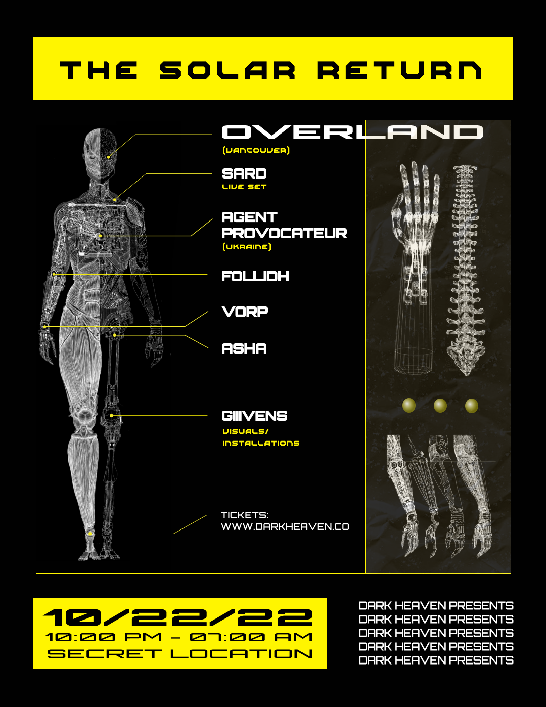 Dark Heaven presents The Solar Return with Overland, Sard, AGENT ...