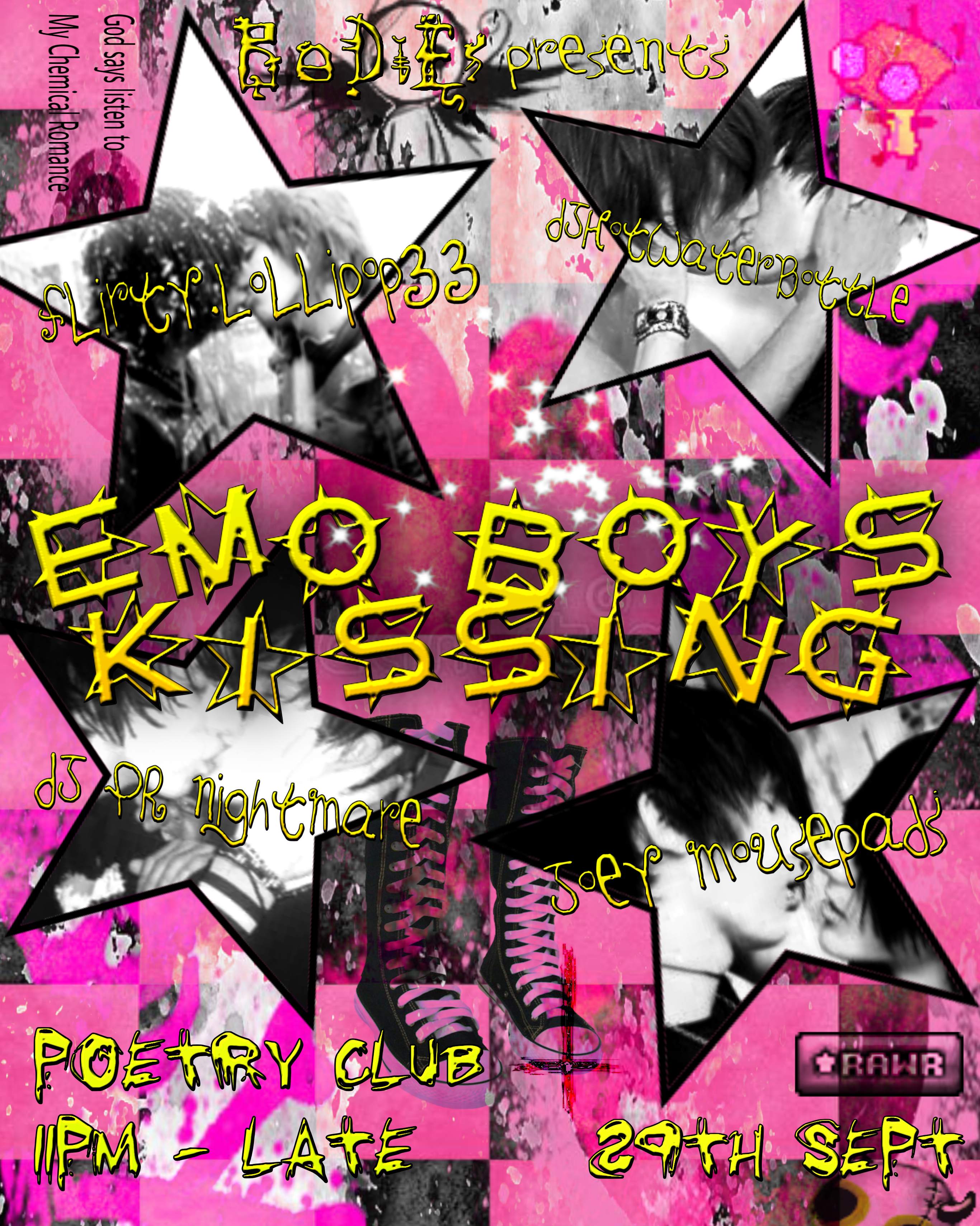 Emo Boys Kissing at The Poetry Club, Glasgow