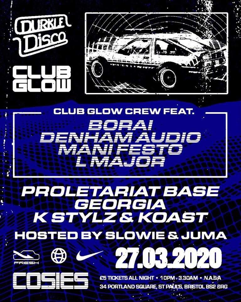 [CANCELLED] Durkle Disco vs Club Glow at Cosies, Bristol