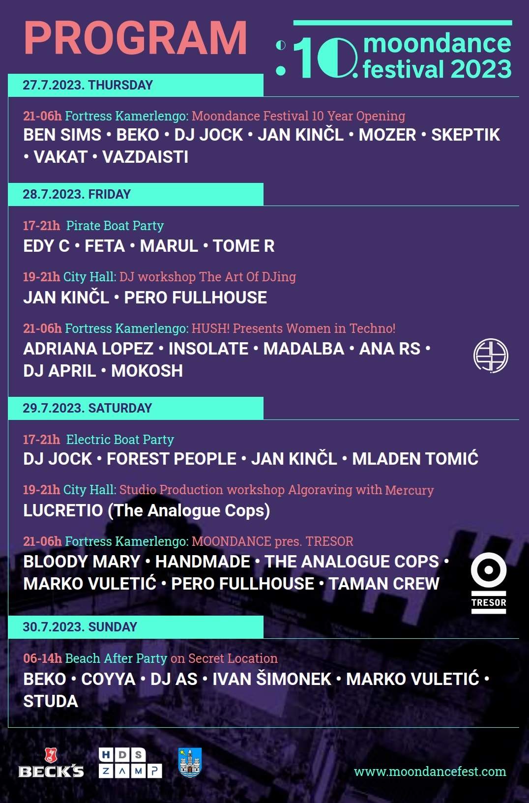 Moondance Festival 2023 - The 10th Anniversary Edition at Kamerlengo Fortress -Trogir, Croacia