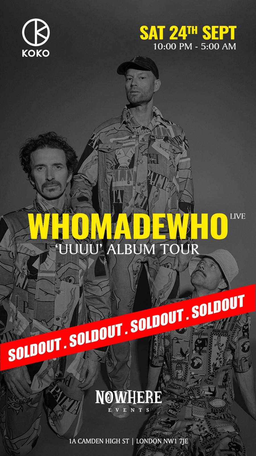 WhoMadeWho - Jan Blomqvist , 'UUUU' Album Launch bij KOKO, London