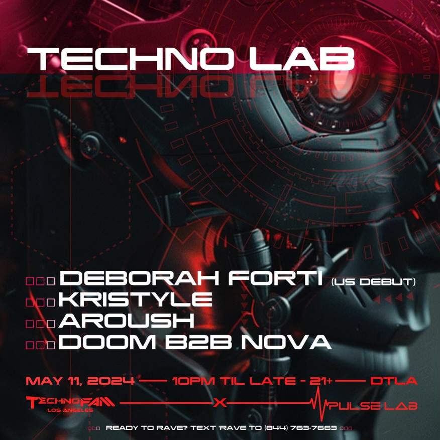 Technofamla X PULSE LAB present: Deborah Forti (us debut) at TBA, Los Angeles