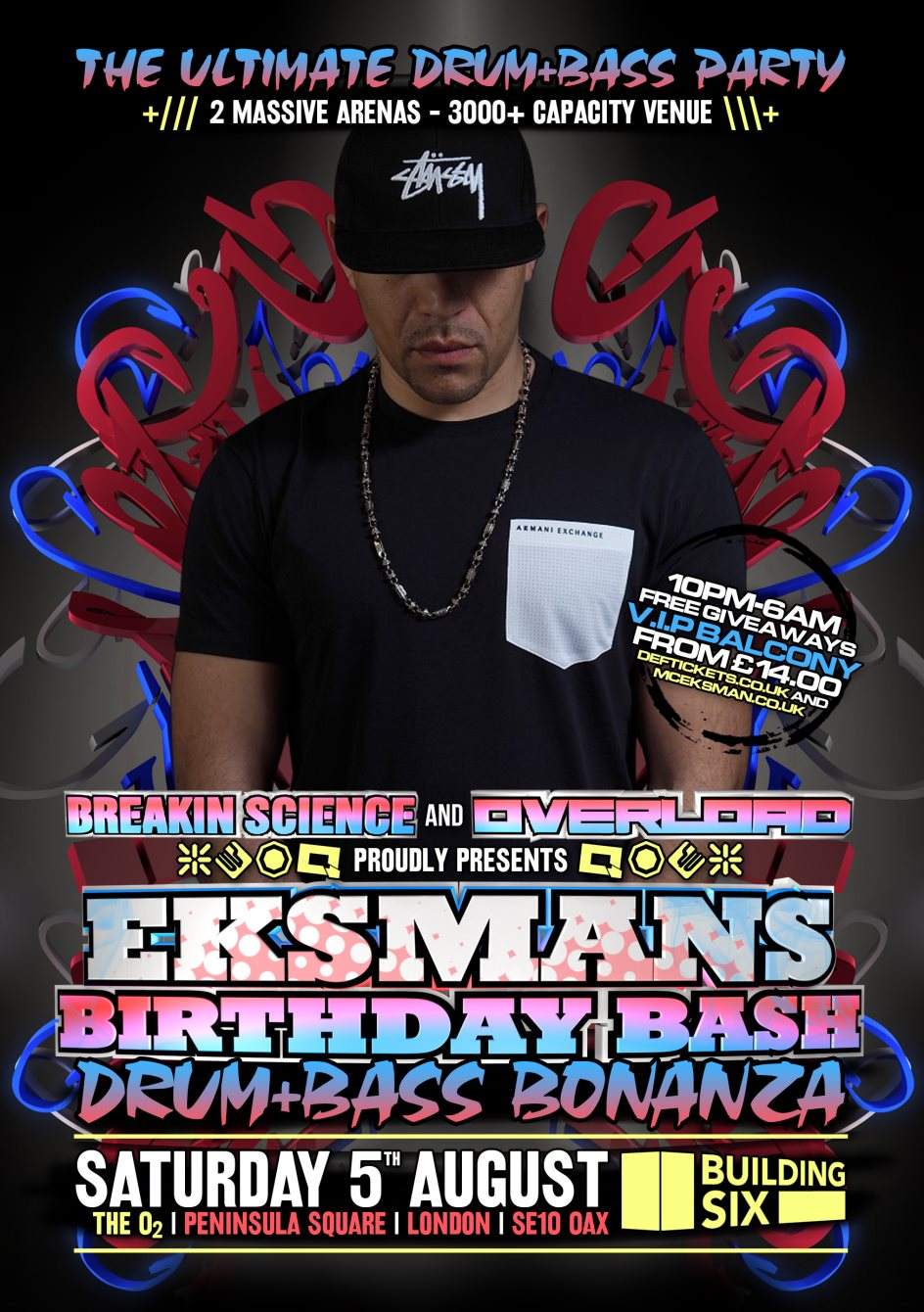 Breakin Science & Overload present MC Eksman's Birthday Bash en ...