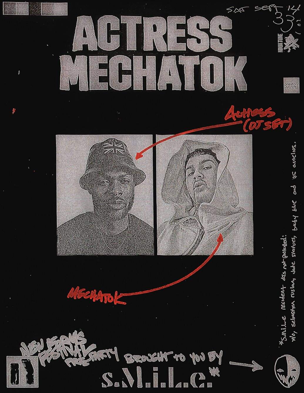 S.M.I.L.E.: Actress (UK, Ninja Tune) + Mechatok (DE, Presto!?!?) en TBA ...