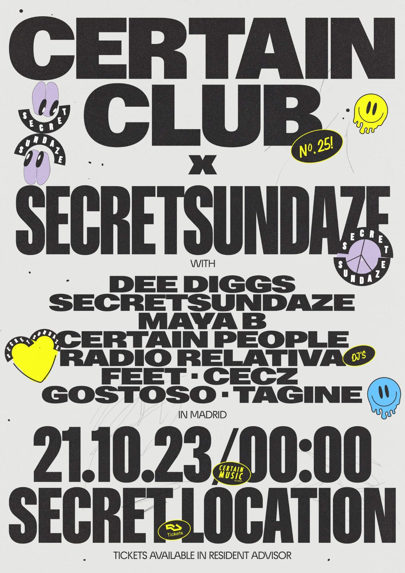 Certain Club x Secretsundaze at TBA - Madrid, Madrid