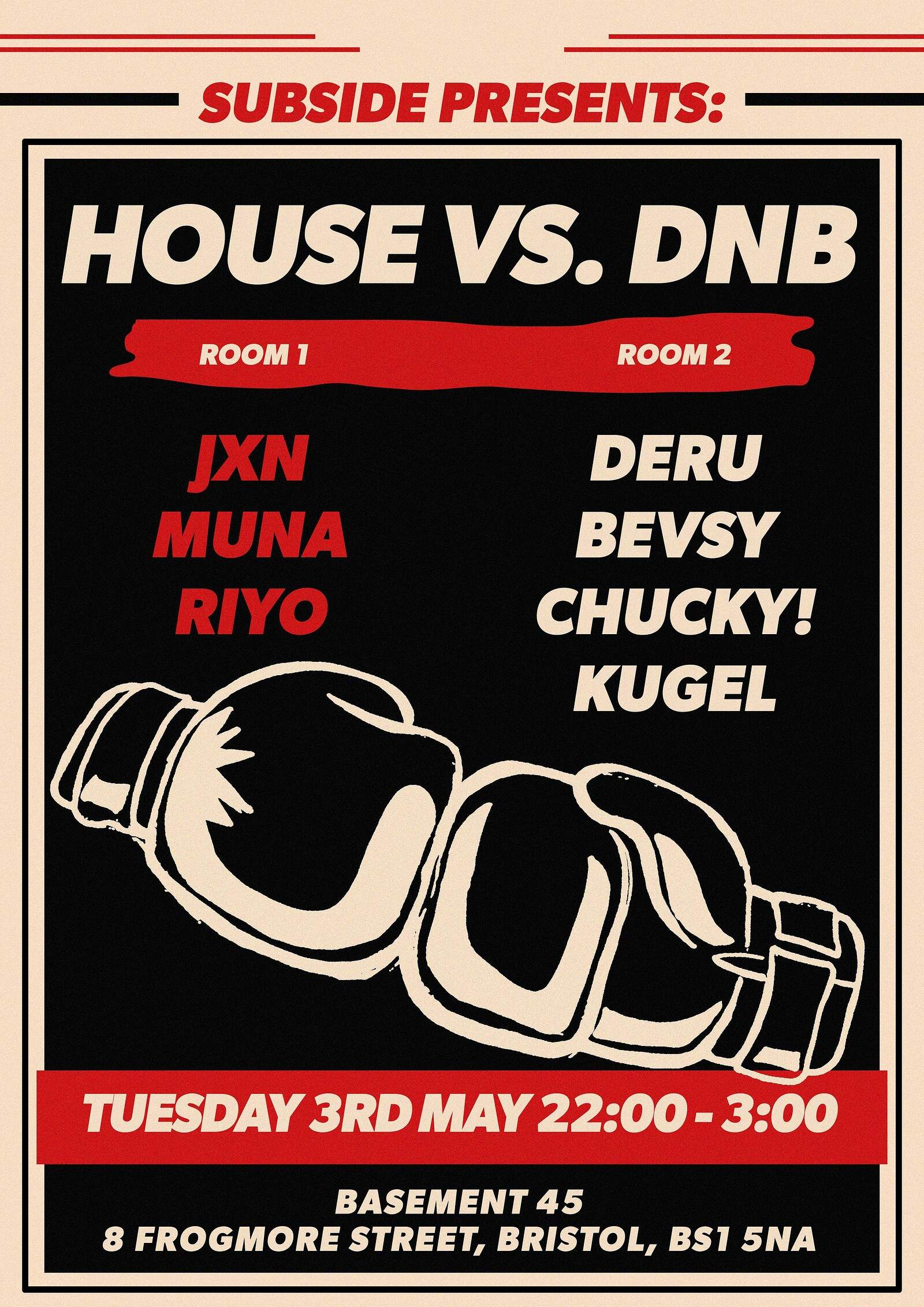 Subside presents: House vs DNB at Basement 45, Bristol