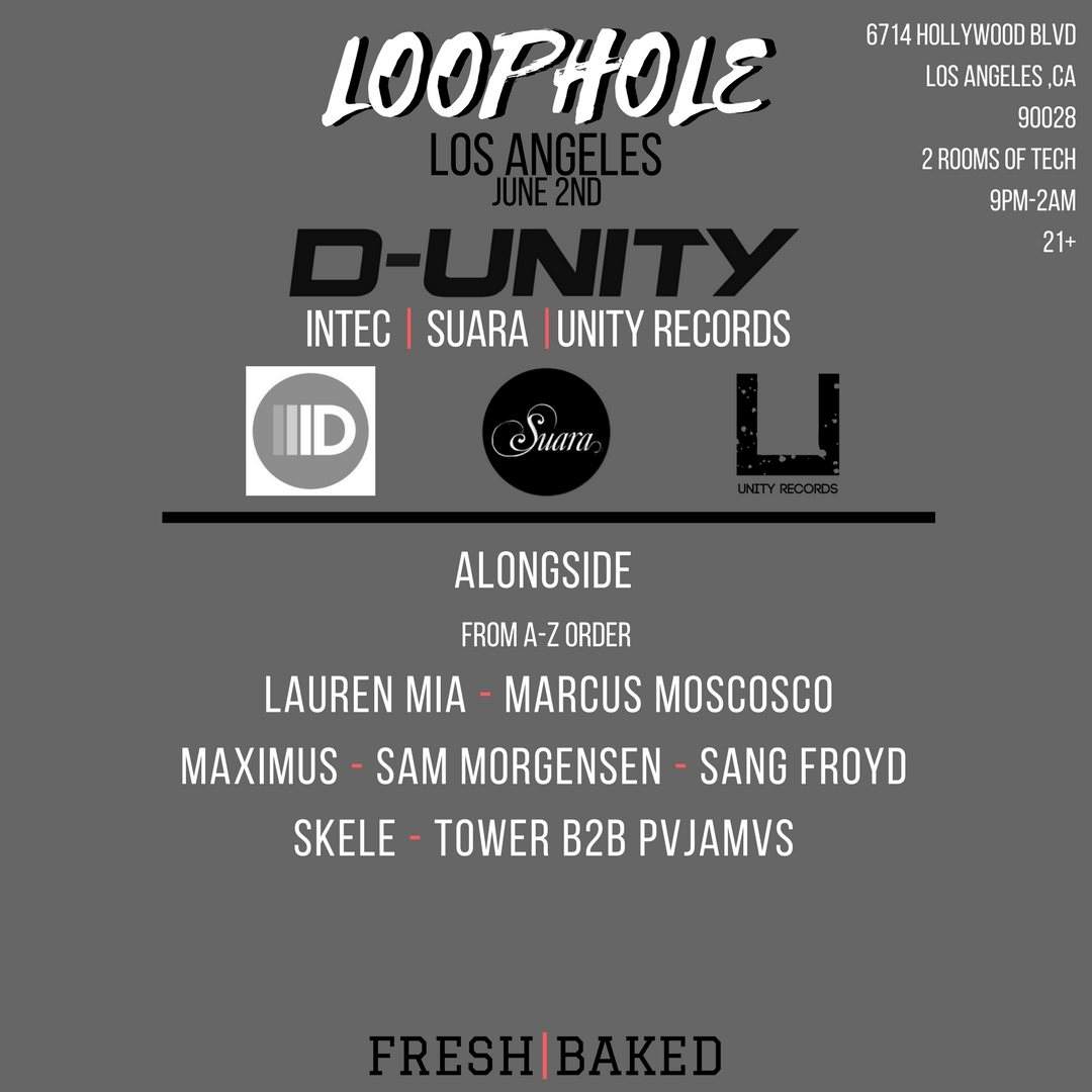 Freshbaked presents Loophole Los Angeles with D-Unity a Pig 'N Whistle ...