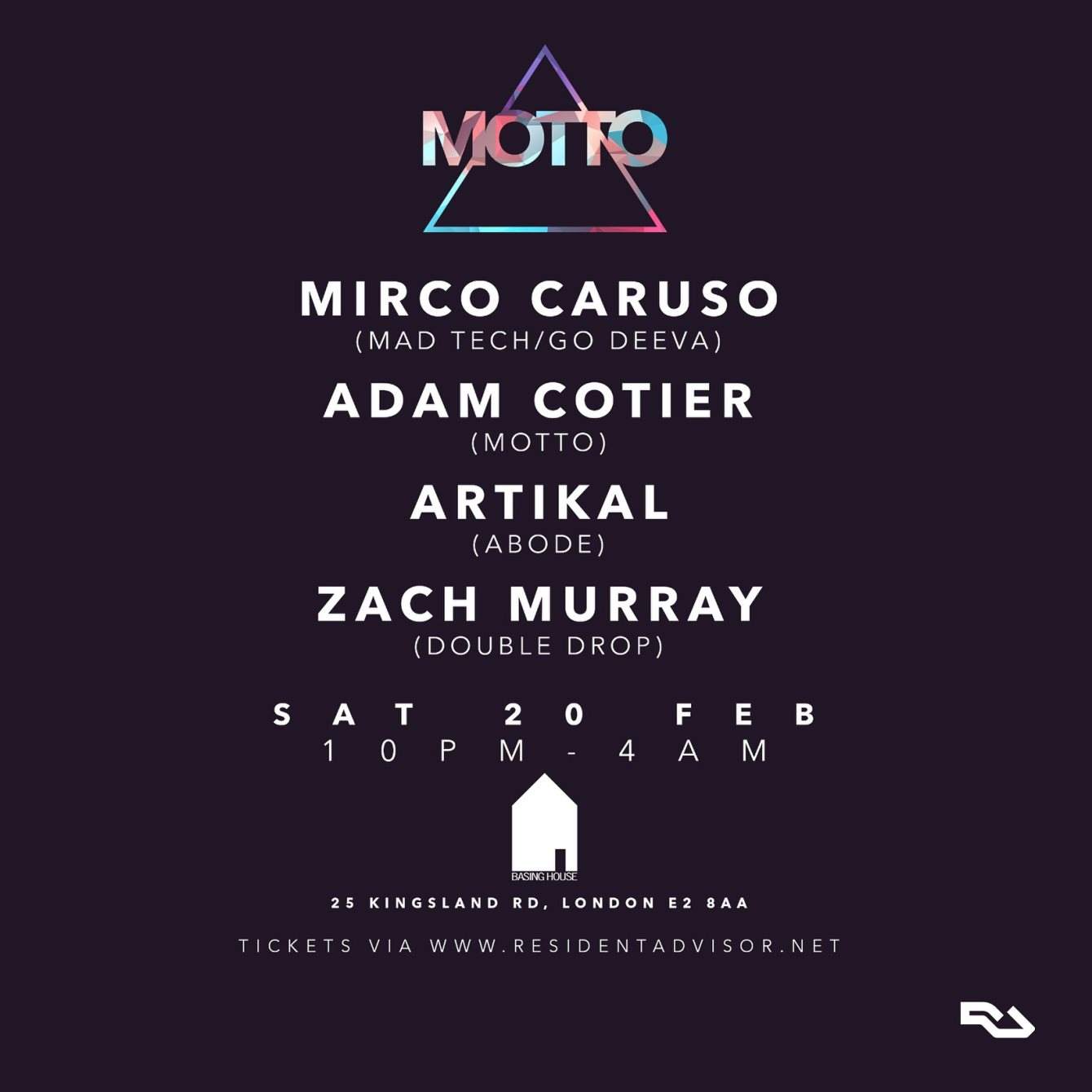 Motto with Mirco Caruso (Mad Tech/Go Deeva) en Basing House, London