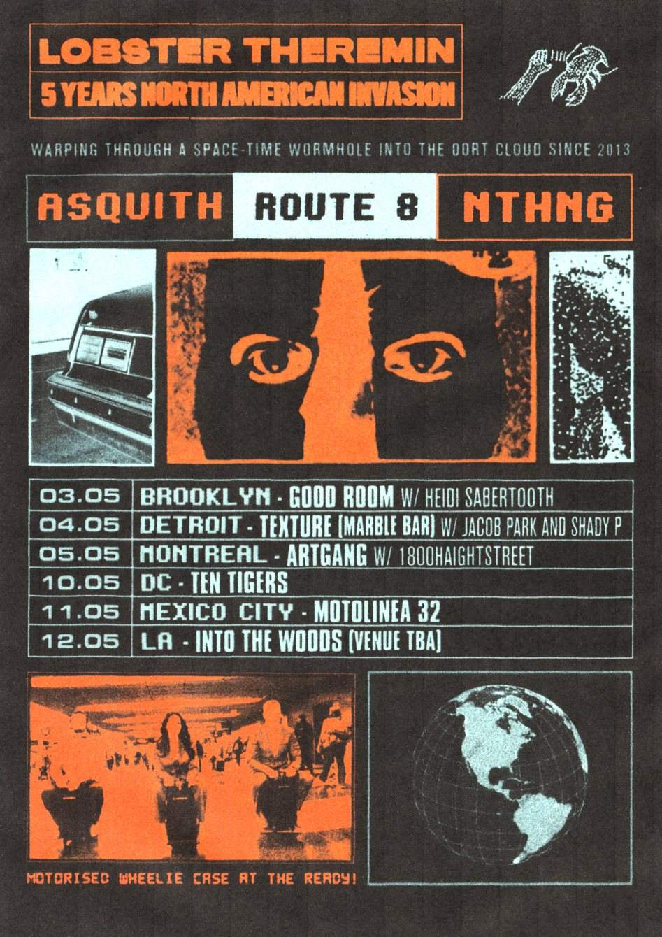 Lobster Theremin 5-Year Anniversary Tour - Asquith, Route 8, nthng bij ...