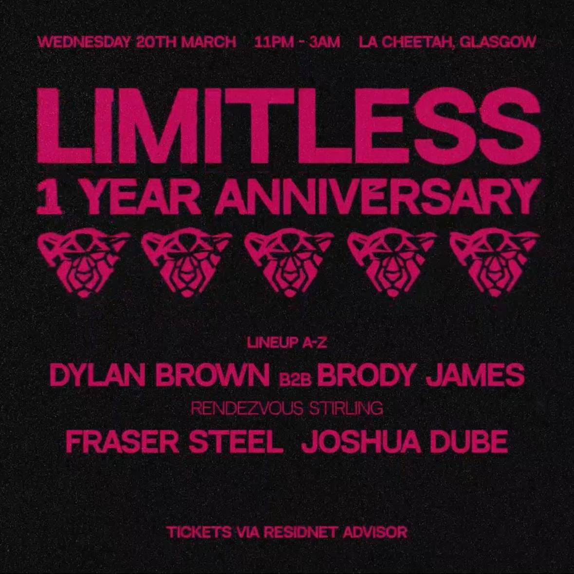 Limitless 007 1 Year Anniversary at La Cheetah Club, Glasgow