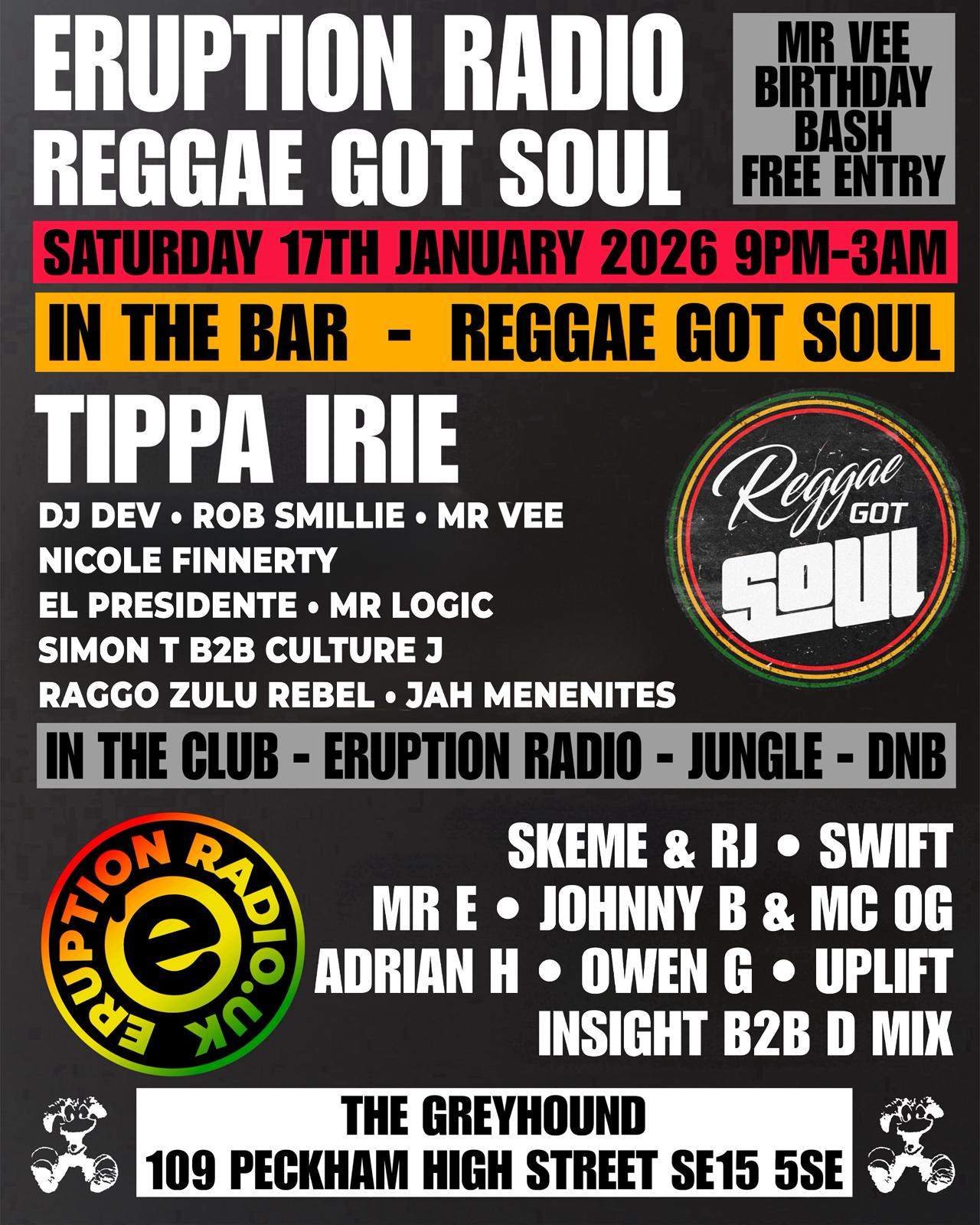 Eruption Radio meets Reggae Got Soul for Mr Vee's birthday Bash at The ...