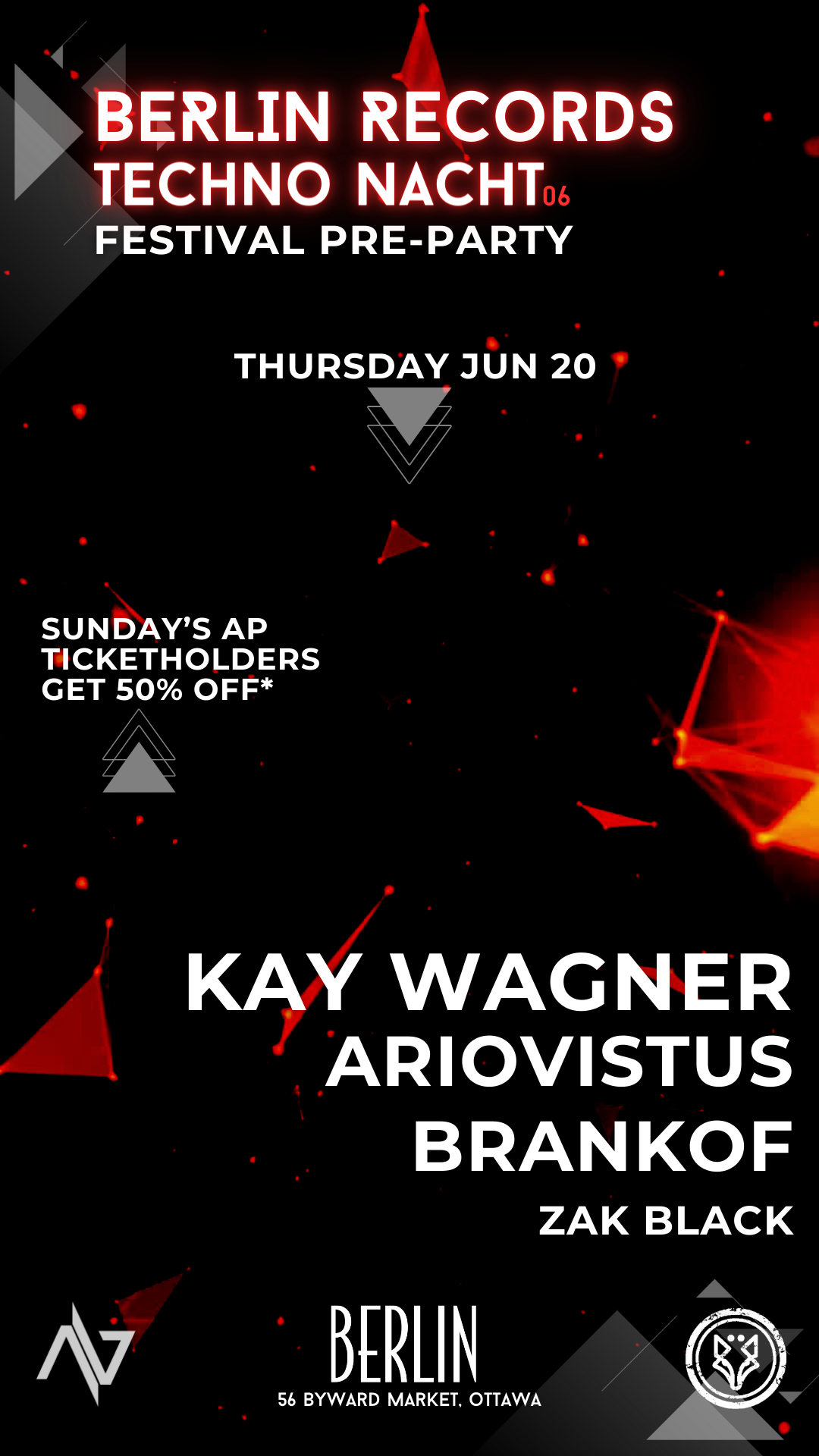 TECHNO NACHT 06 - Festival PREPARTY with Kay Wagner, ArioVistus ...