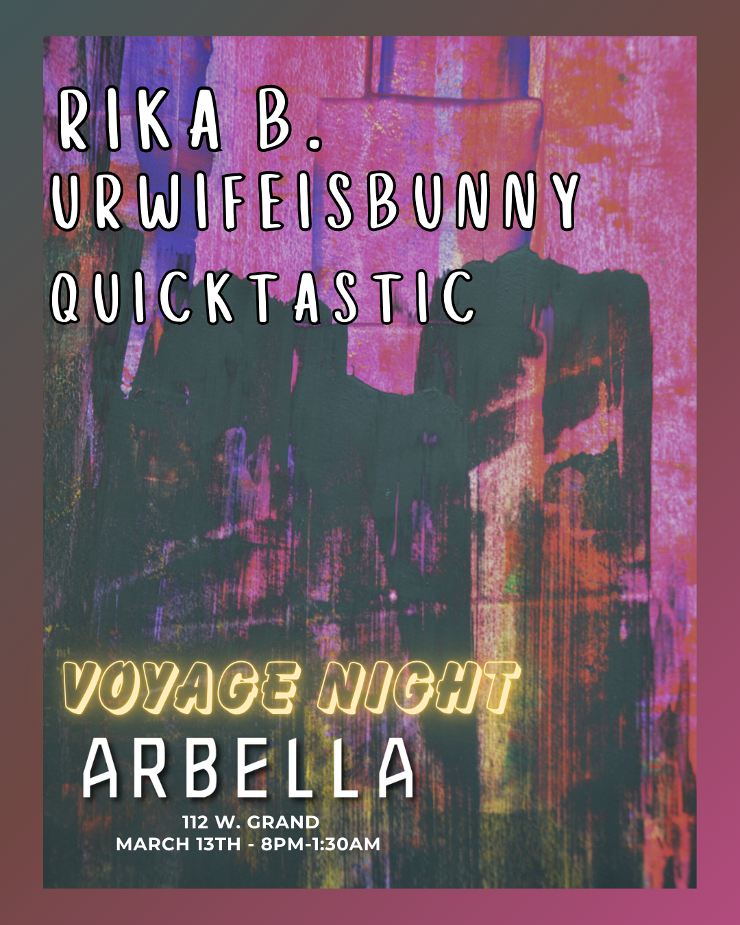 Voyage Night with Rika B. & UrWifeIsBunny at Arbella, Chicago