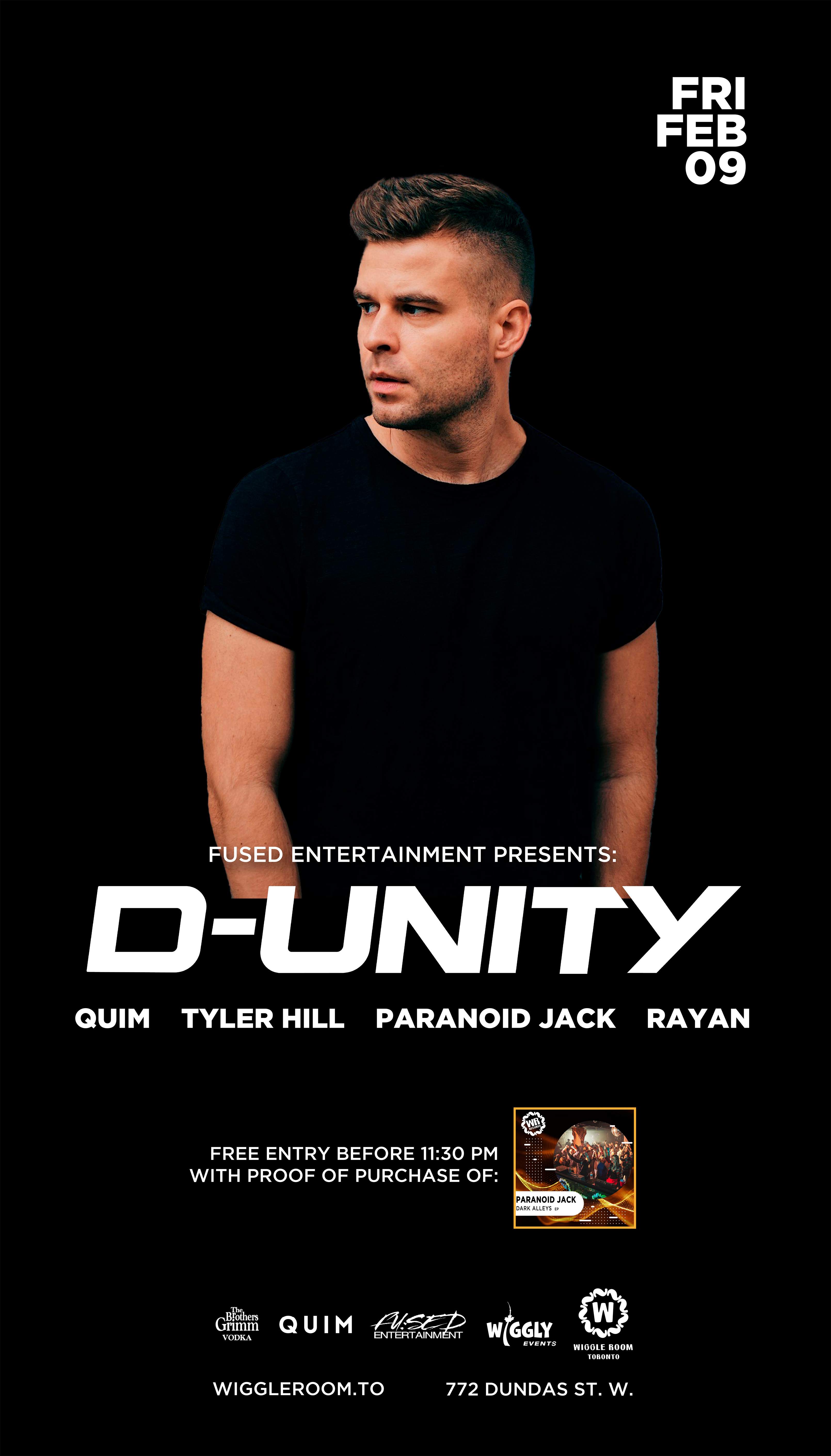 D-Unity / Tyler Hill / Quim / Paranoid Jack / Rayan at Wiggle Room, Toronto