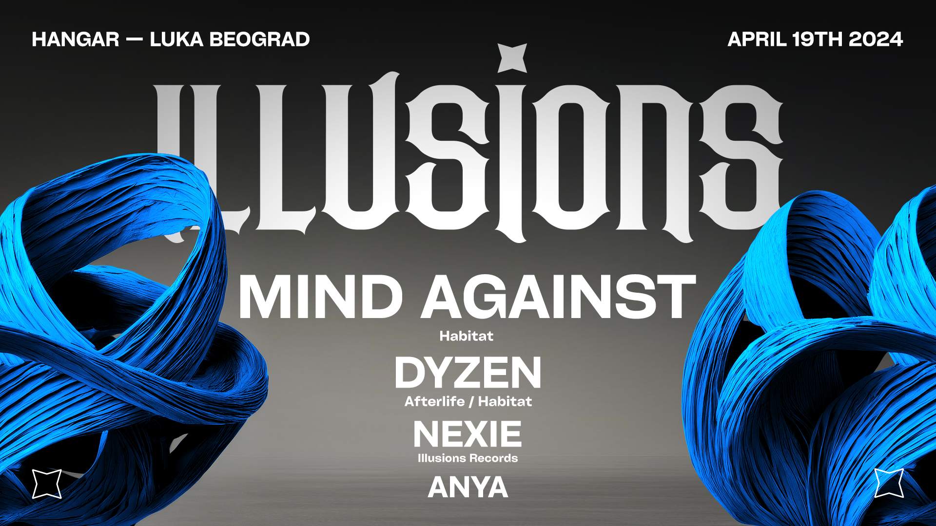 Illusions presents Mind Against at Hangar, Belgrade