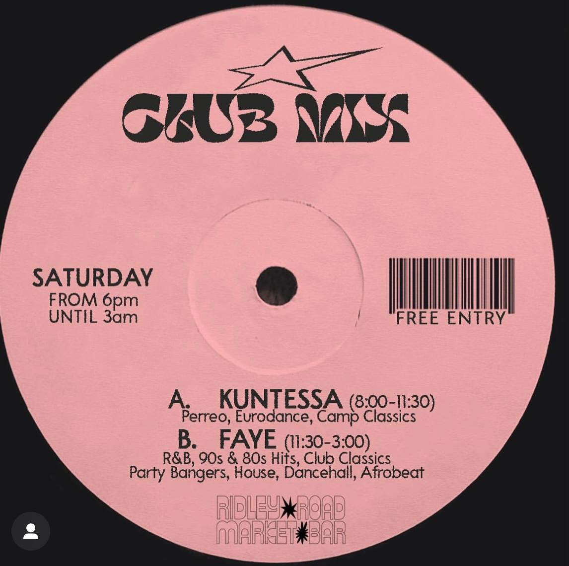 CLUB MIX at Ridley Road Market Bar, London