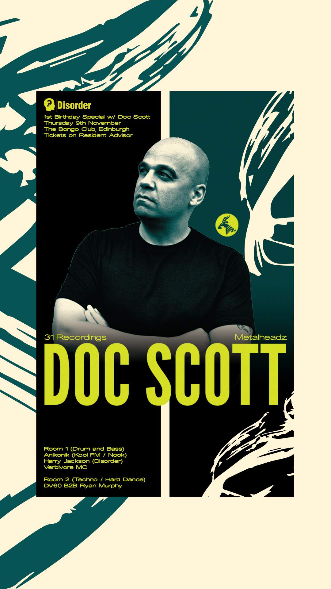 Disorder 1st Birthday with Doc Scott (31 Recordings / Metalheadz) en ...