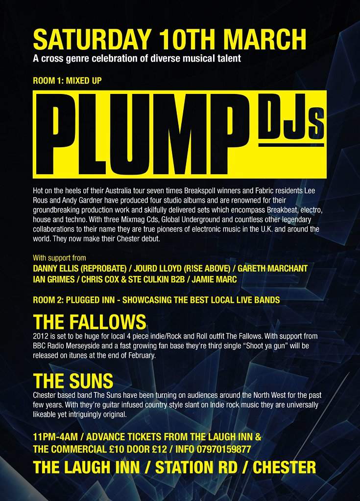 Open Up presents Plump Dj'S, the Suns, the Fallows bei The Laugh Inn, North