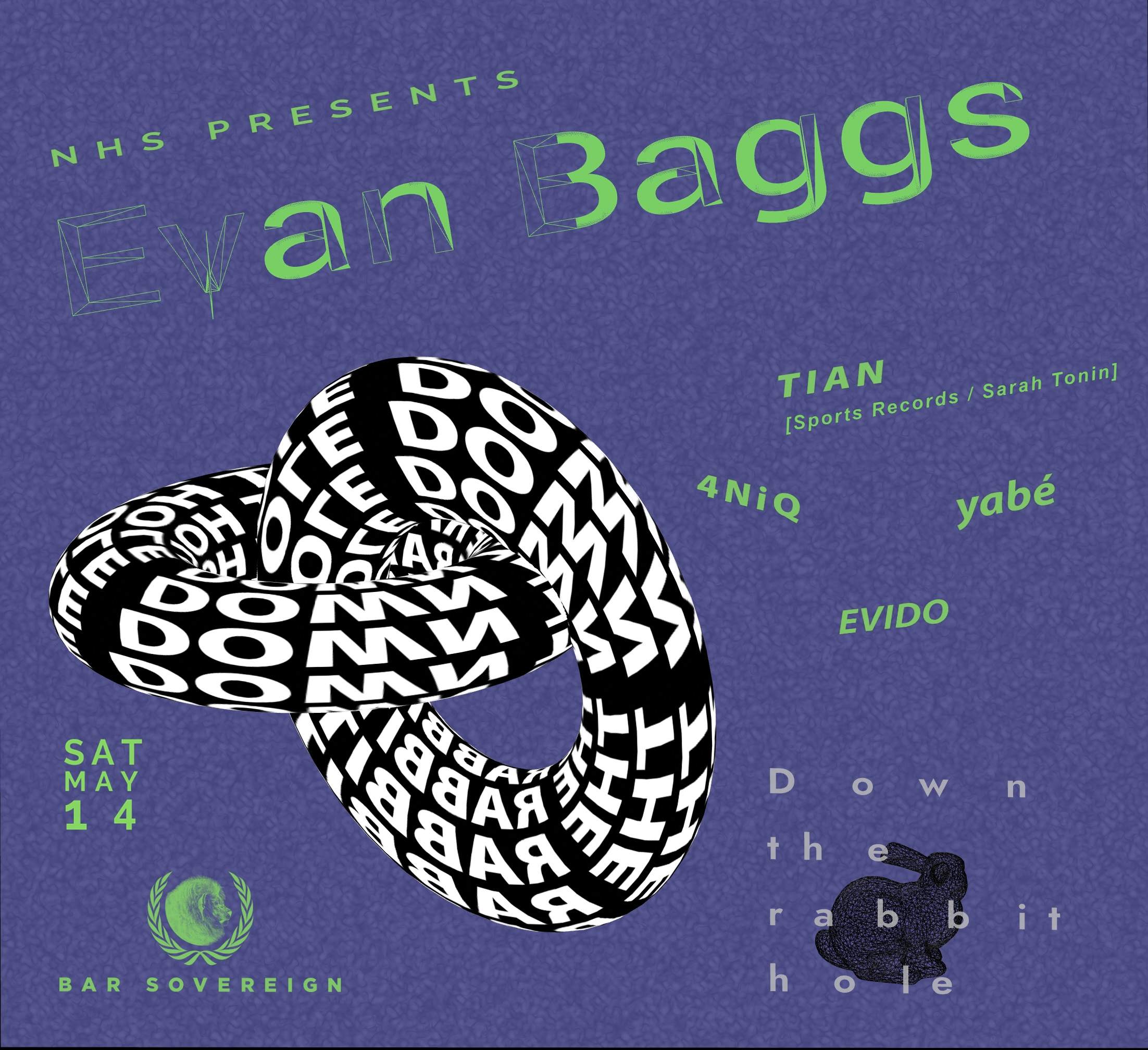 NHS presents 'Down the rabbit hole' feat. Evan Baggs at Bar Sovereing ...