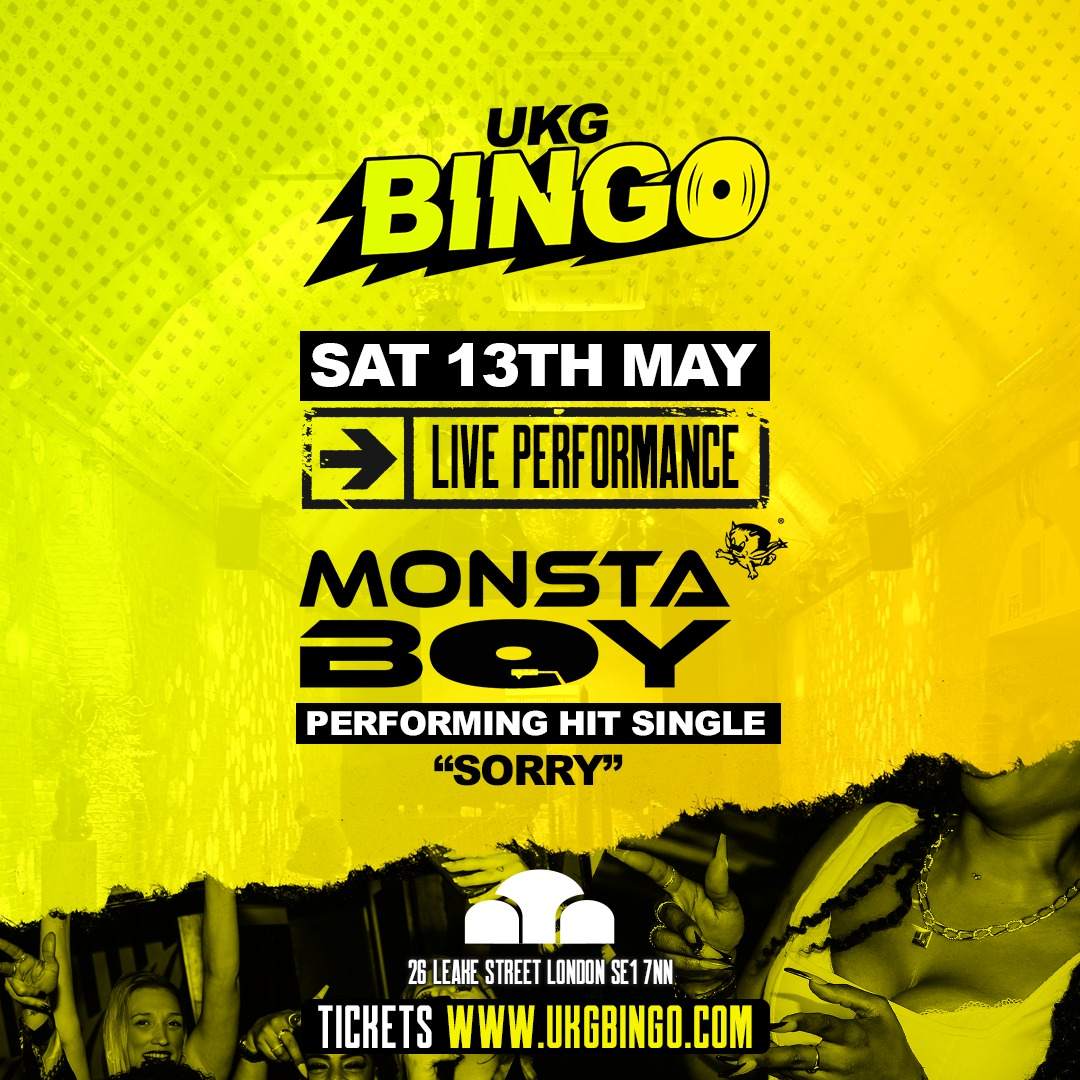 UKG Bingo Special Live P.A Monsta Boy at 26 Leake Street, London