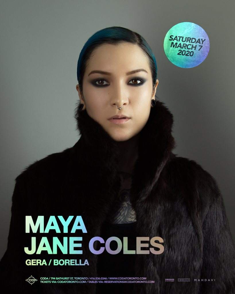 Maya Jane Coles en Coda, Toronto