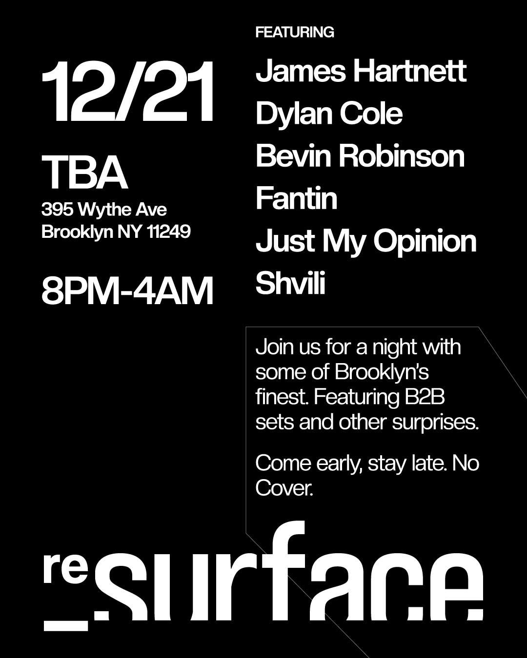 re_surface at TBA Brooklyn, New York City