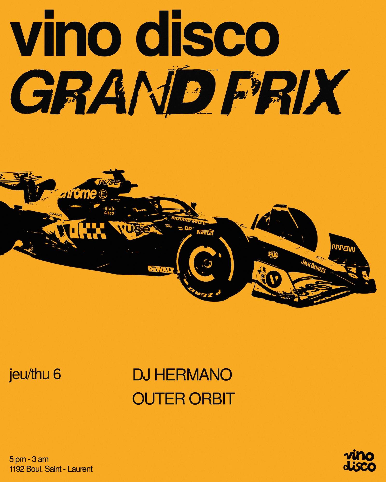 Dj Hermano + Outer Orbit Collective at Vino Disco, Montreal