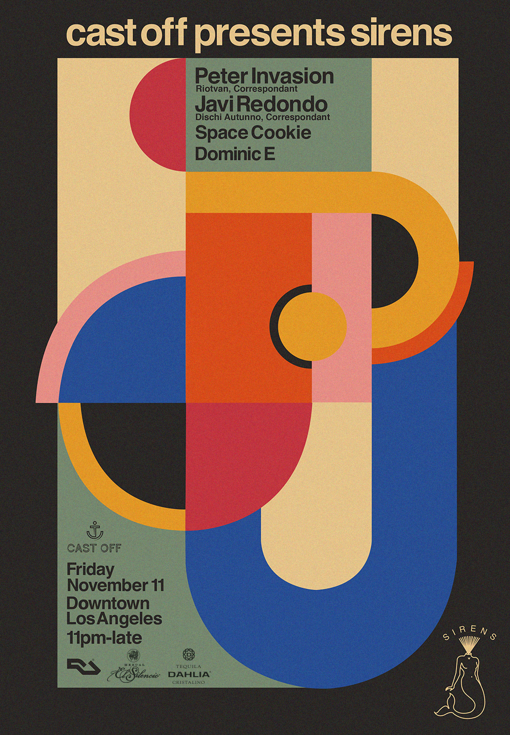 CAST OFF presents Sirens: Peter Invasion, Javi Redondo, Space Cookie ...