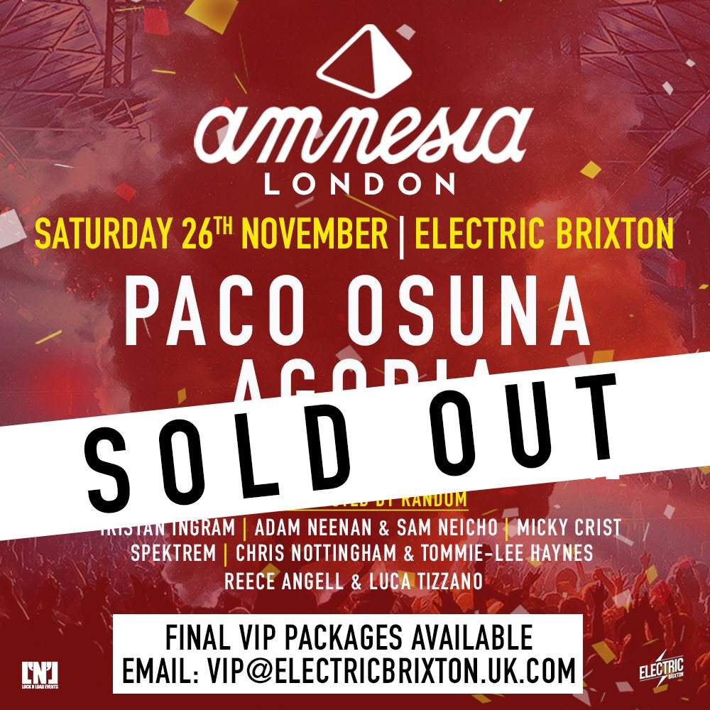 Amnesia London with Paco Osuna, Agoria, Cuartero, Mar-T, Fer BR Live a ...