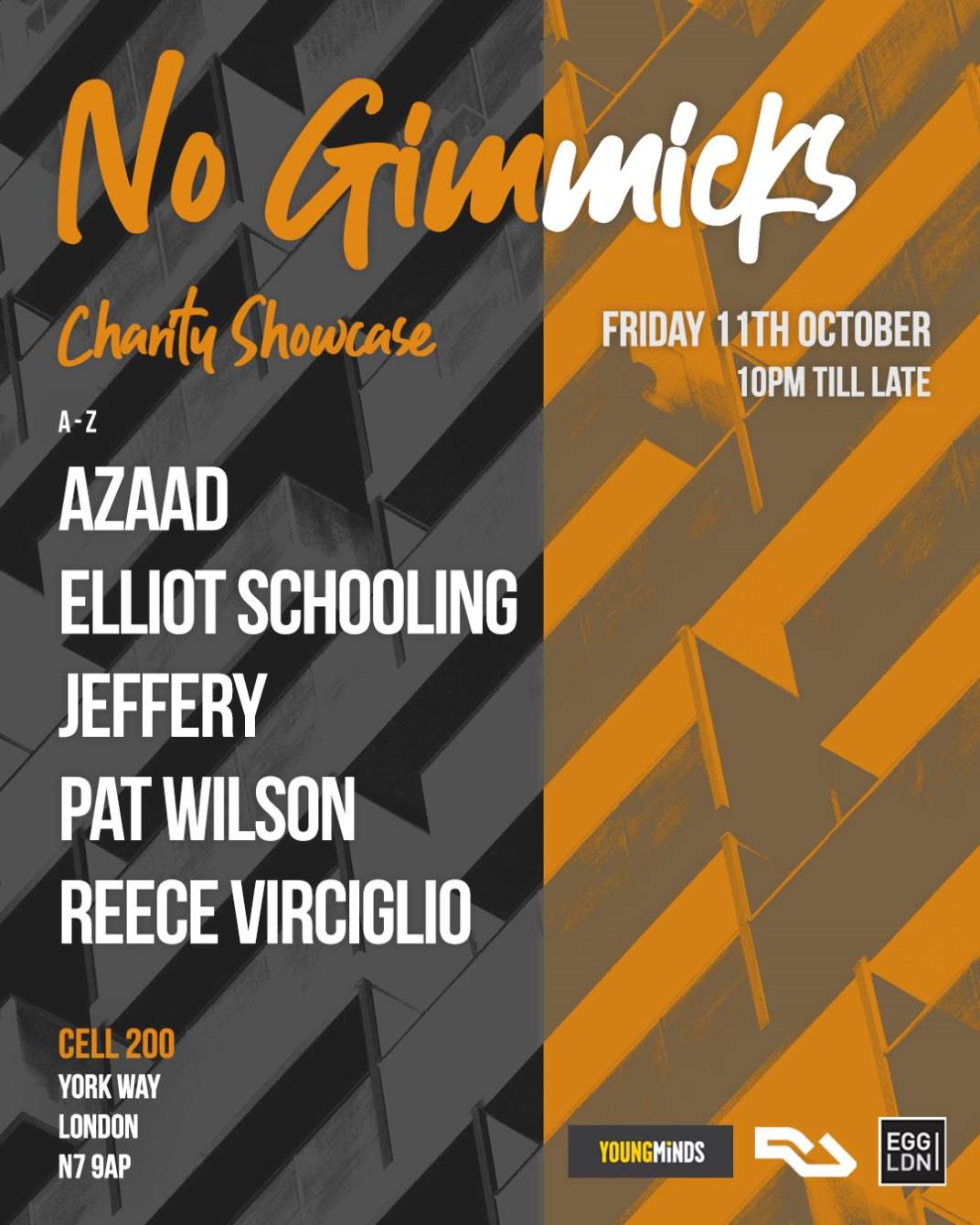 No Gimmicks: Charity Showcase with Elliot Schooling, Jeffery, Pat ...