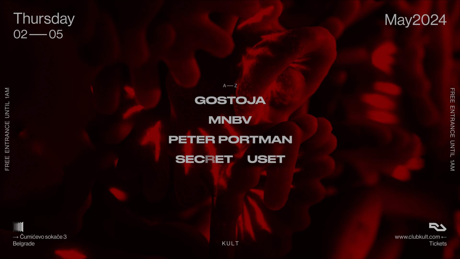Peter Portman, mnbv & Secret Guset, Gostoja at Kult, Belgrade